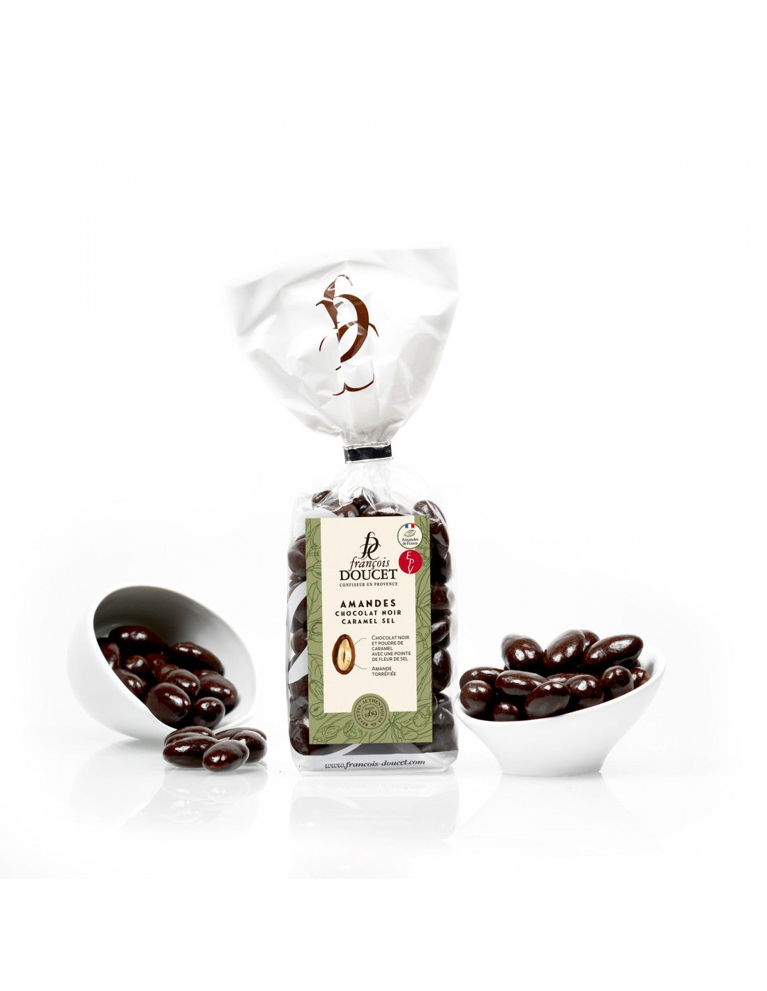 Amandes Caramel Sel Noir 200g – agorha-galeries